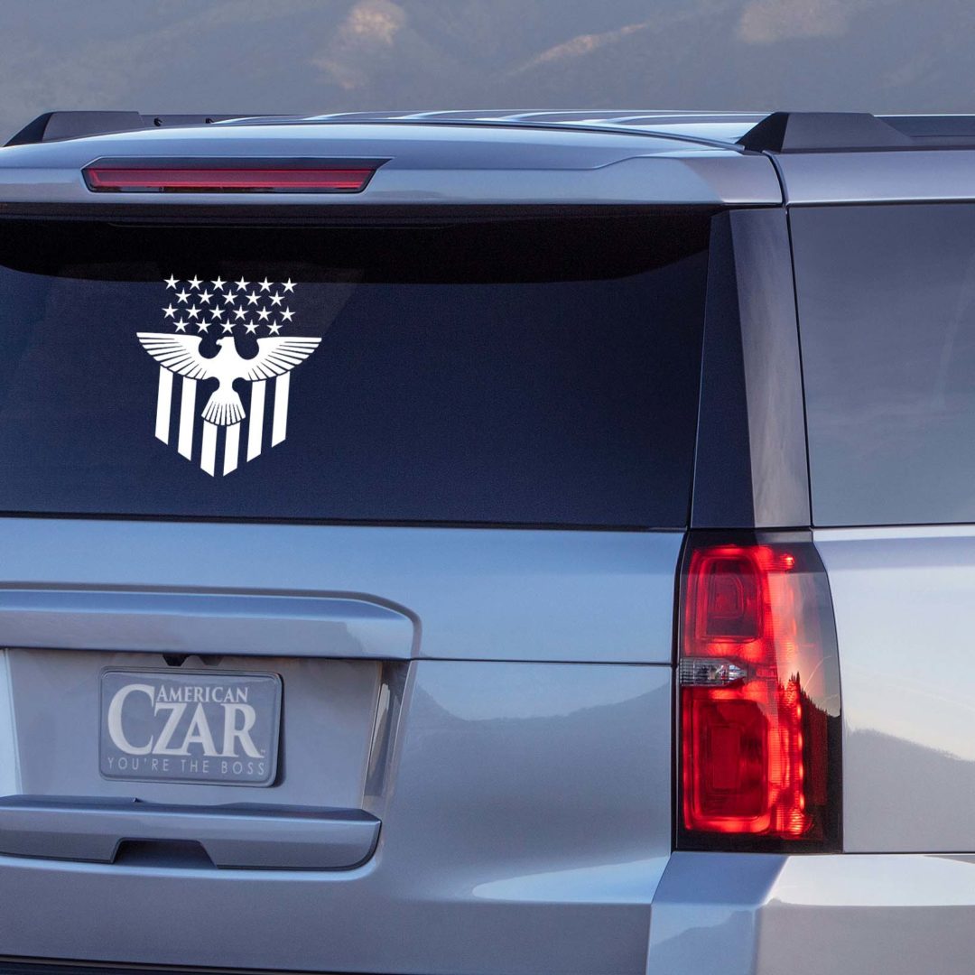 Stunning American Eagle Crest Vinyl Sticker Decal (2 Sizes) - American Czar
